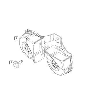 68297891AC - Horn And Bracket 2017-2025 Ram | Mopar Factory Parts