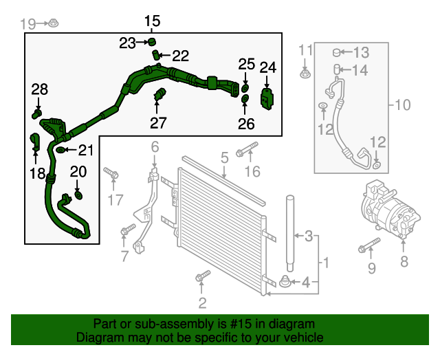 97775-G5290 - A/C Refrigerant Suction Hose 2017-2018 Kia Niro | Kia ...