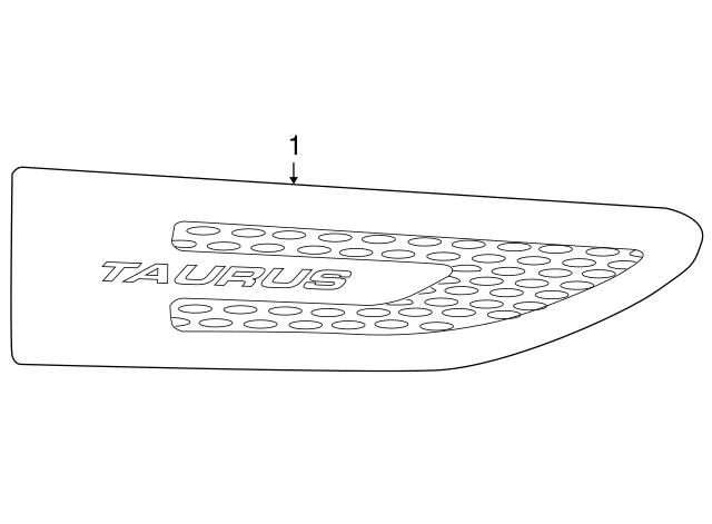 2013-2019 Ford Taurus 2011-2015 Ford Taurus SHO Passenger Fender Emblem ...