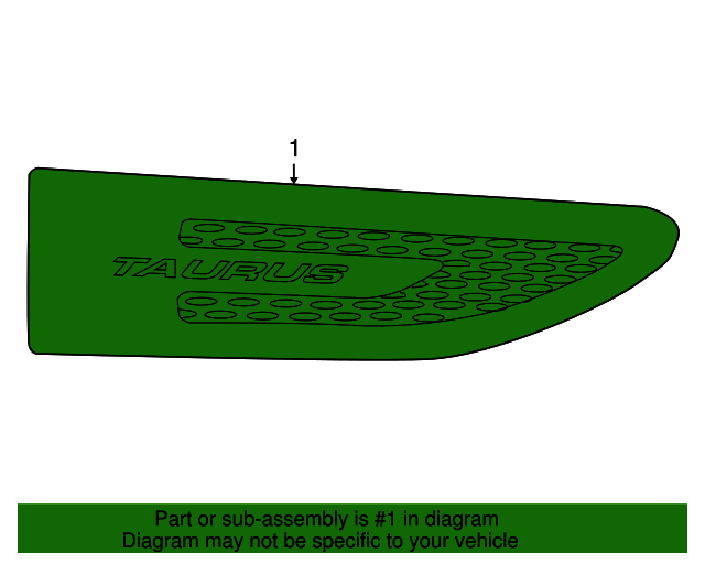 2013-2019 Ford Taurus 2011-2015 Ford Taurus SHO Passenger Fender Emblem ...
