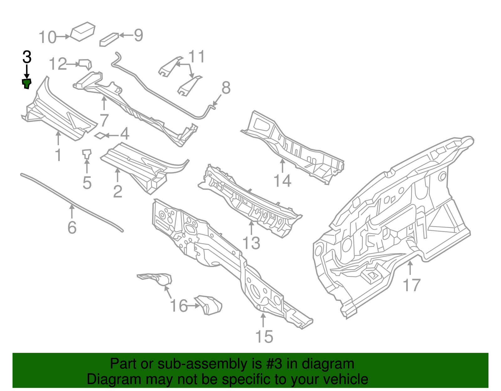 2002-2025 Nissan Radiator Support Access Cover Clip 11296-AG000 ...