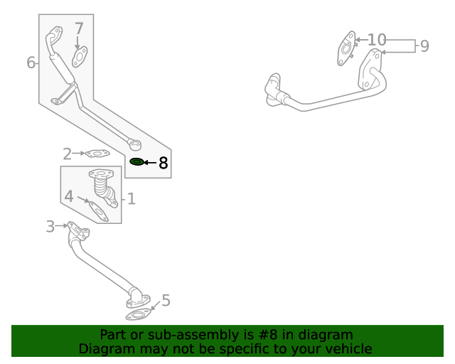 2014-2024 GM Turbocharger Oil/Coolant Pipe Gasket 12662187 GM ...
