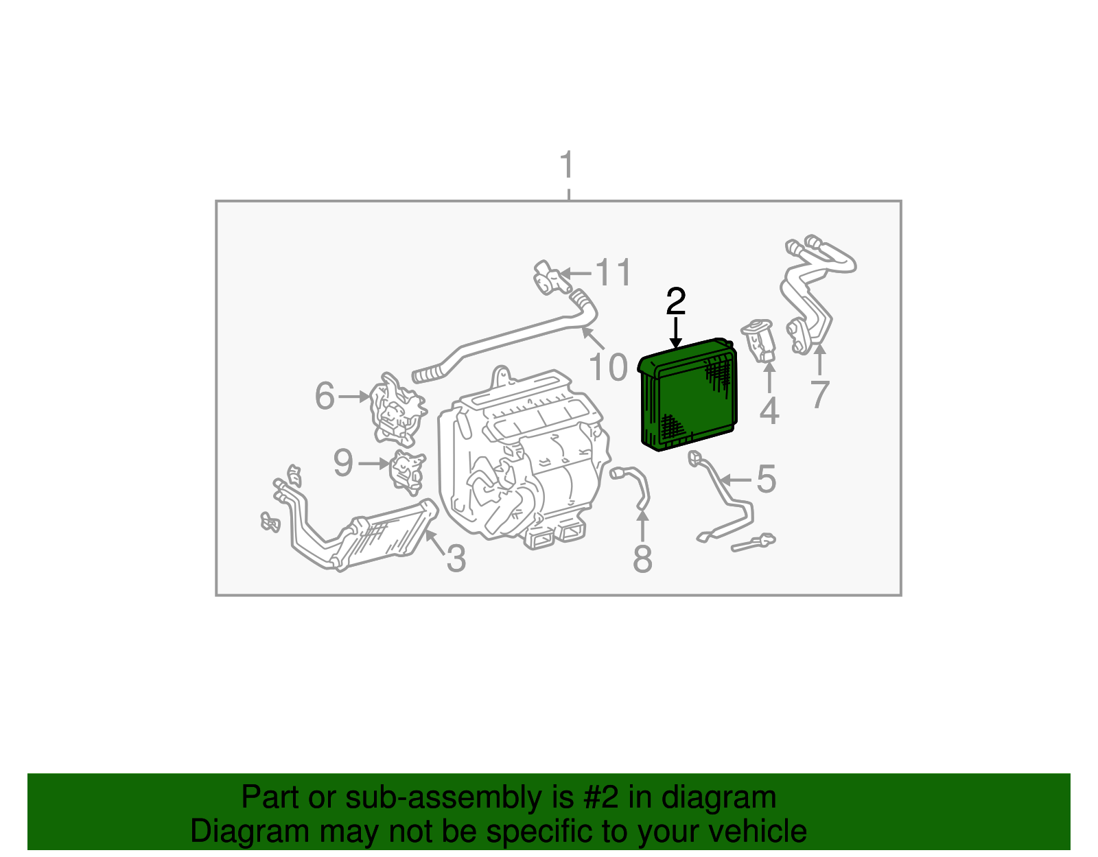 2000-2008 Toyota 2000-2008 Toyota - Evaporator Core 88501-07020 ...