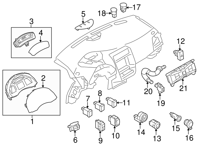 24813-3EM1B - Lens 2013-2017 Nissan LEAF | Nissan Parts & Accessories ...