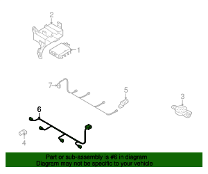 2010-2012 Audi Q7 Parking Aid System Wiring Harness 4L0-971-095-DG ...