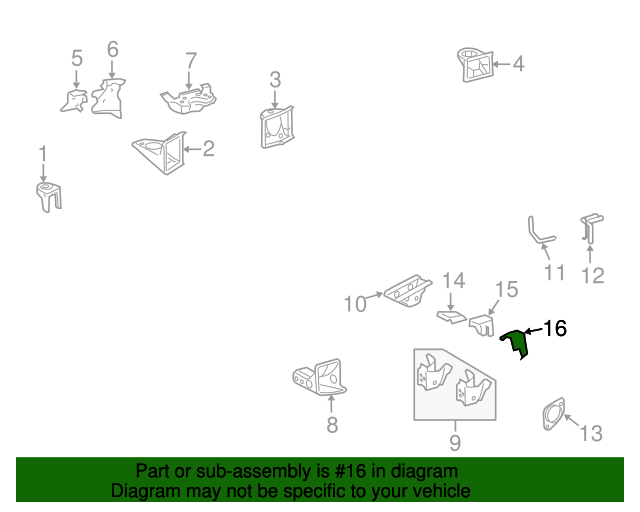 2008-2021 Lexus LX570 Support Bracket 5126B-60010 | OEM Parts Online