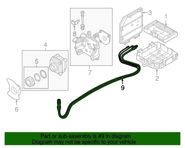 2012-2018 Audi Wire Harness 4G0-971-192-F | European OEM Parts Direct