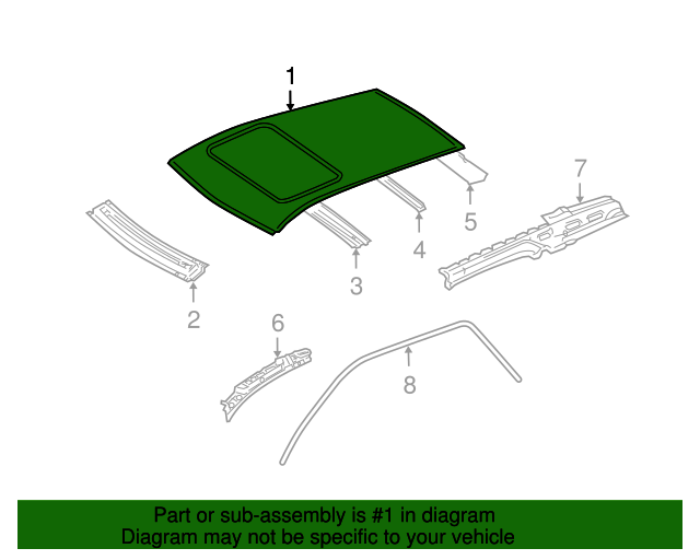 164-650-07-02 - Roof Panel 2007-2012 Mercedes-Benz | Mercedes-Benz USA ...