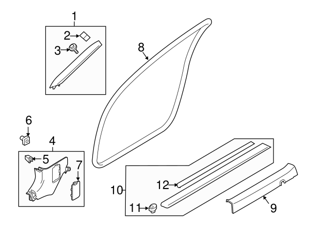 769B0-5CA0A - Sill Plate 2017-2020 Infiniti Q60 | INFINITI Parts ...