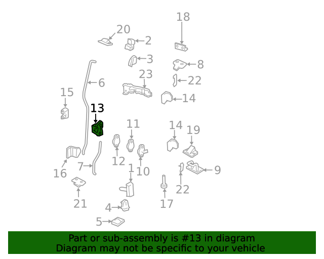 1996-2024 GM Door Lock Striker Plate 21121836 | TascaParts.com