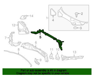 2010-2016 Porsche Panamera Plenum Panel 970-572-415-01 | OEM Parts Online