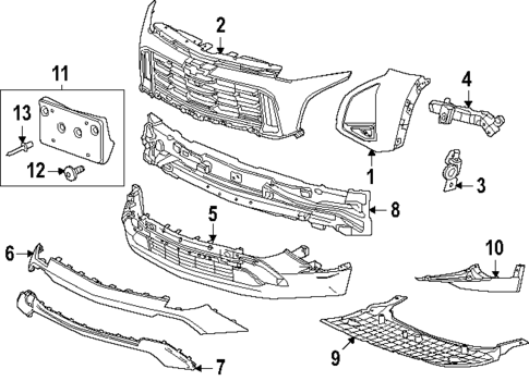 Bumper & Components - Front for 2025 Chevrolet Equinox | GMPartsDirect.com