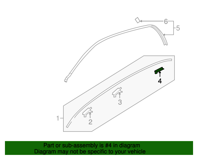 87217-3F000 - Roof Molding Spacer 2004-2009 Kia Amanti | Kia.Parts Store