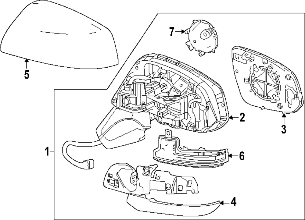 2022-2024 Toyota Corolla Cross Mirror Cover - Dark Blue - DRIVERS SIDE ...