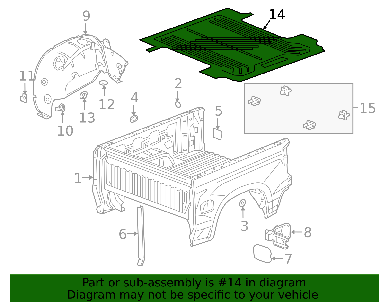 2019-2025 GMC Bed Mat in Black with GMC Logo for Long Bed Models ...