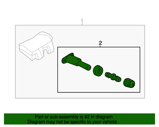 2014-2022 Mitsubishi Tire Pressure Monitoring System (TPMS) Sensor ...