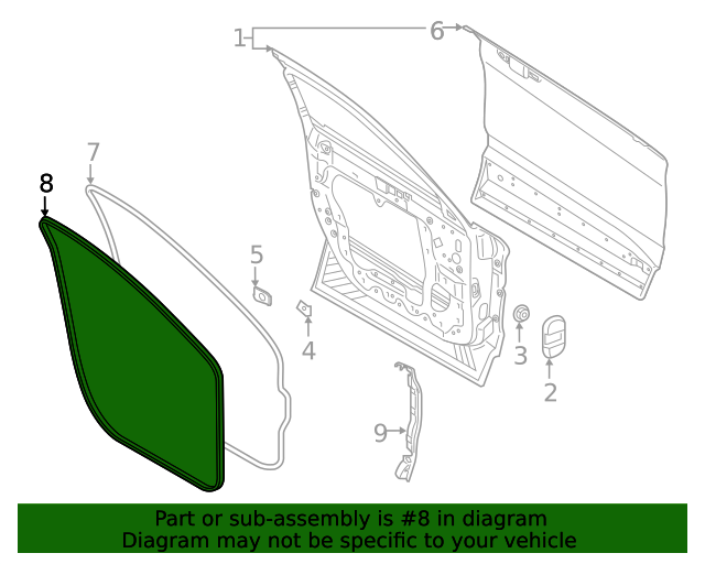 2020-2023 Lincoln Aviator Weatherstrip Assembly Door Openin LC5Z ...