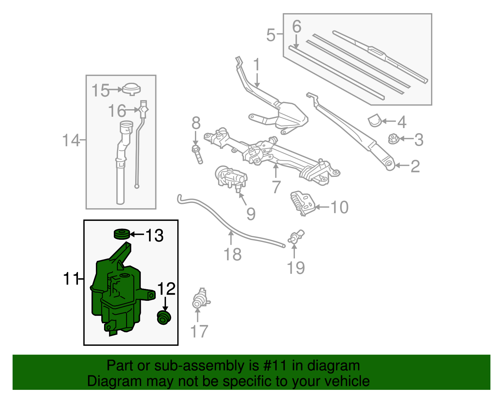 85315-47140 - Washer Reservoir - 2010-2015 Toyota | OEM Genuine Toyota ...