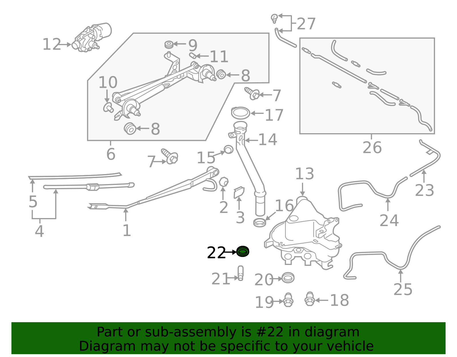 2018-2025 Subaru Level Sensor Grommet 86623FL000 | Subaru Parts Store