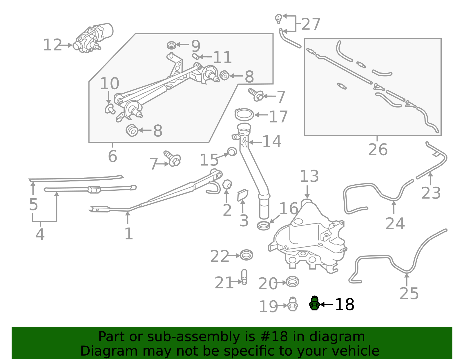 2022-2025 Subaru Washer Pump 86611VC000 | Quick Subaru Parts