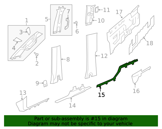 2019 Ram 1500 Rear Sill Plate 6BM80TX7AB | TascaParts.com