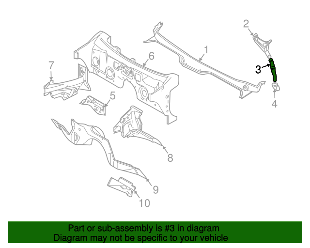 51-71-7-027-043 - Water outlet hose front 2002-2008 BMW | AutoNation Parts