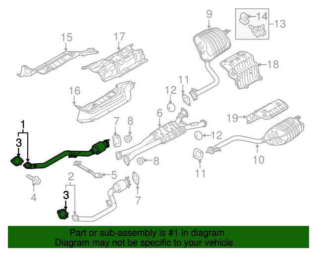 2015-2017 Hyundai Front Pipe 28601-B1320 | OEM Parts Online