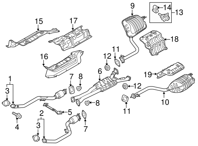 28710-B1300 - Exhaust Muffler 2015-2020 Hyundai | AutoNation Parts