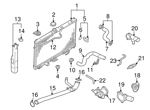 Radiator & Components for 2009 Mitsubishi Galant | Mitsubishi Parts Central