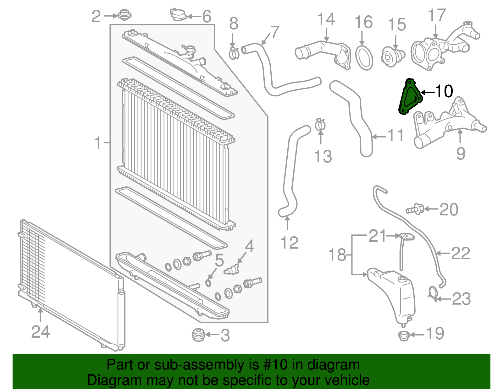 2003-2023 Toyota Gasket, Water Outlet 16341-AD010 | Toyota Parts Center