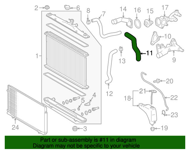 16261-0P030 - Engine Coolant Hose - 2006-2018 Toyota | Nucar Toyota of ...