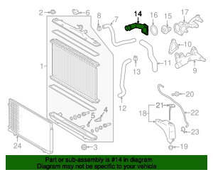16321-0P010 - Water Inlet - 2006-2018 Toyota | Toyota Parts Delivered
