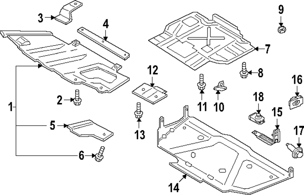 Genuine OEM Ford Part - Front Plate ML3Z-5D032-F | Genuine OEM Ford ...