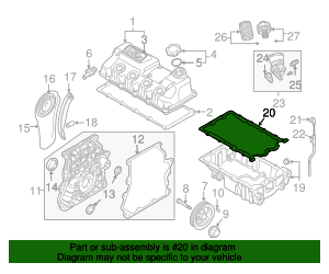 2002-2008 Mini Cooper Oil Pan Gasket 11-13-1-487-221 | BMW Parts