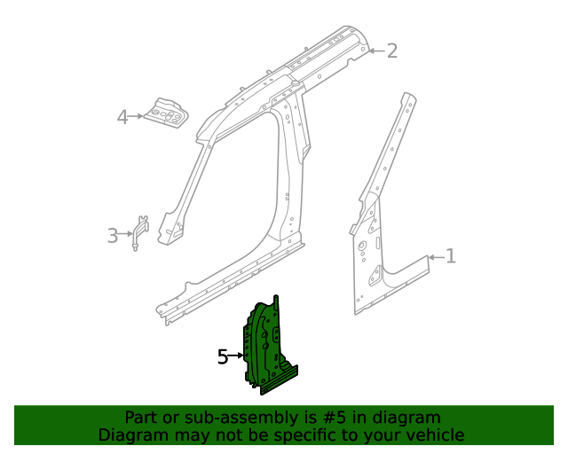 Genuine Hinge Pillar Reinforced for 2020-2023 Land Rover | Land Rover ...
