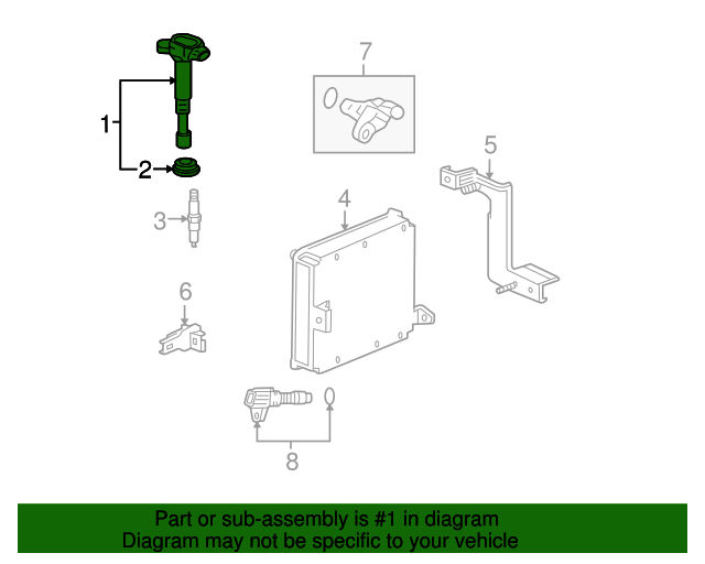 30520-RRA-007 - Coil, Plug Hole - 2002-2011 Honda | Genuine Honda Parts