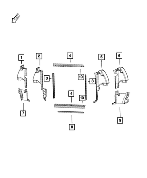 2011-2014 Dodge Charger Radiator Side Air Seal, Left 57010437AA | Mopar ...