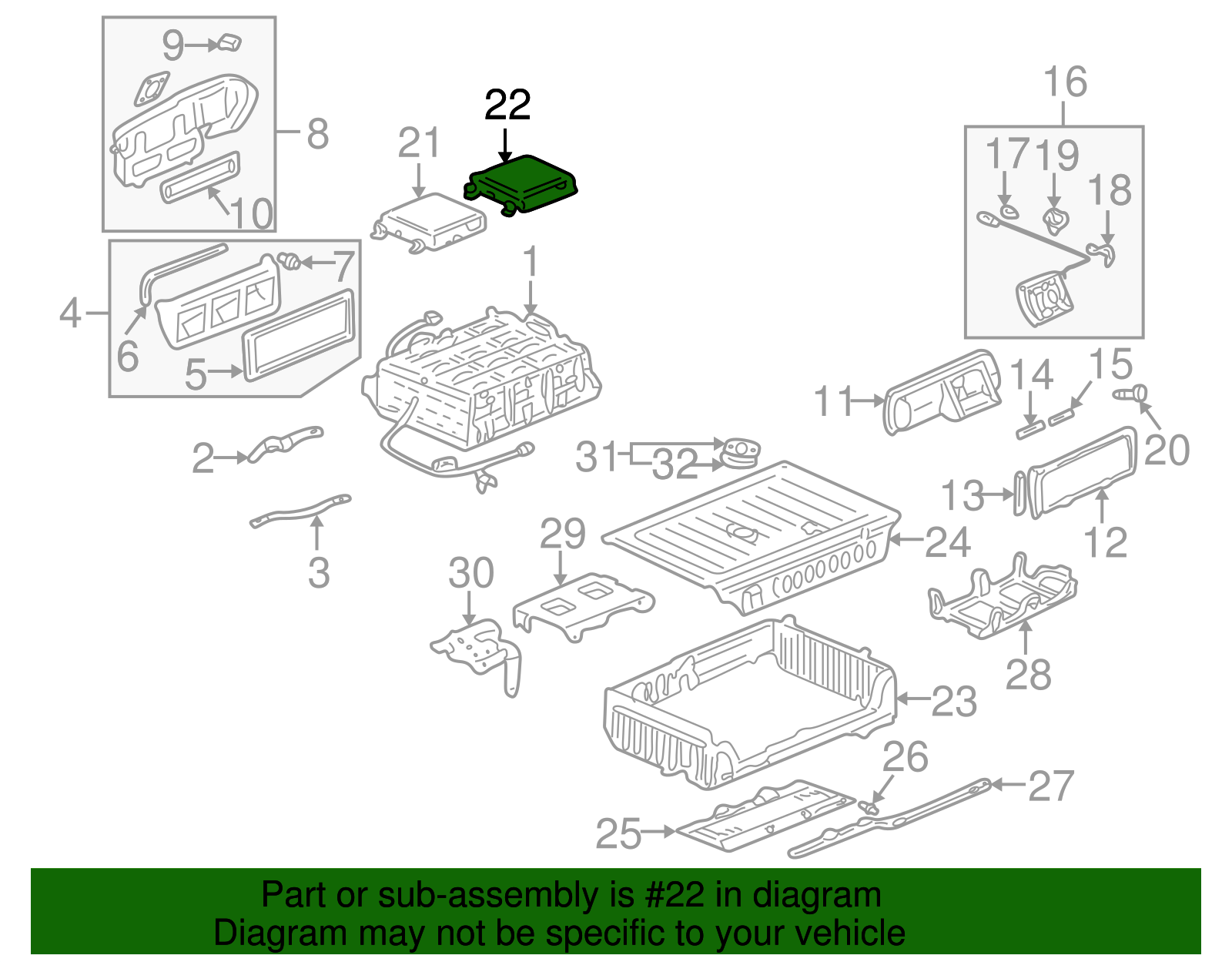 1K000-PHM-060 - 2002-2004 Honda Insight - Control Unit Motor Electronic ...