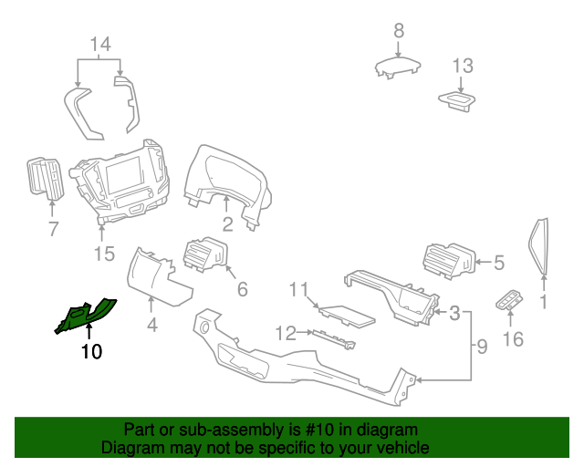 2022 GMC Terrain Knee Bolster 84389949 | GMPartsDirect.com