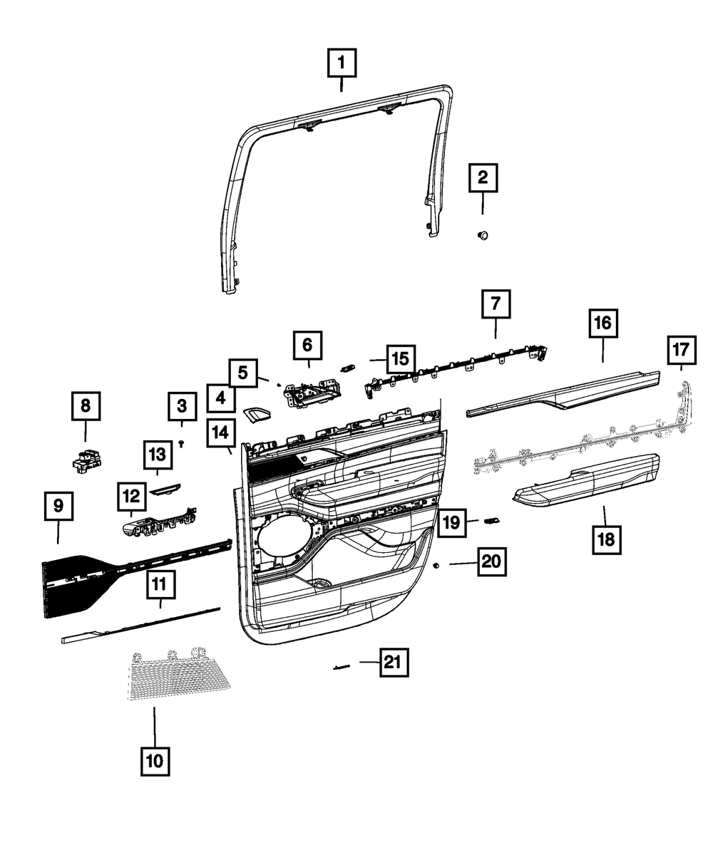 2022-2023 Jeep Release Handle Bezel Cover, Right 6UB90DX8AB | Mopar.com ...