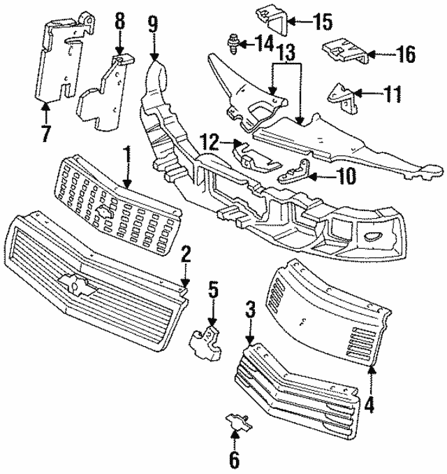 1990-1994 Chevrolet Lumina Mount Panel Bracket 10082544 | GMPartsDirect.com
