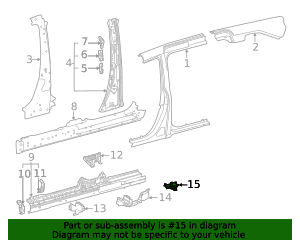 2021-2024 Toyota Sienna Rocker Panel Reinforcement Bracket 57316-08020 ...