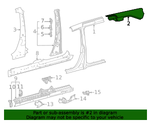 2021-2022 Toyota Sienna Roof Side Rail 61225-08010 | OEM Parts Online