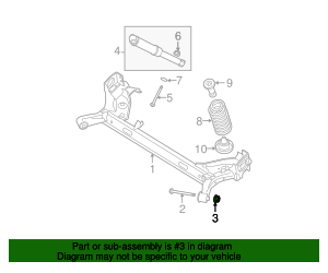 2007-2012 Nissan Sentra Axle Beam Nut 01223-N001U | TascaParts.com