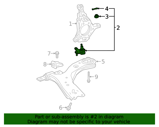 43330-09A30 - Suspension Ball Joint (Left, Right, Front, Lower) 2018 ...