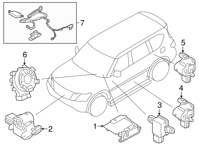 K8820-6GW3A - Air Bag Control Module 2018-2020 Nissan Armada ...