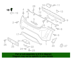 2005-2017 Hyundai Bumper Cover Screw 12210-06167-B | OEM Parts Online