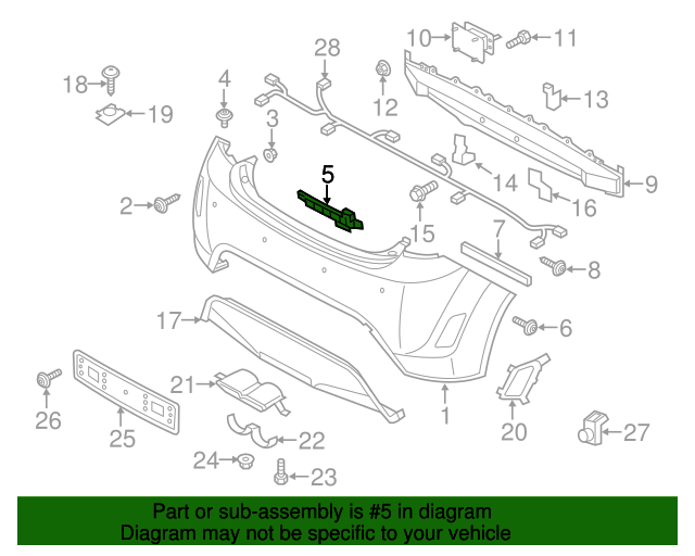 2012-2017 Hyundai Veloster Bumper Cover Reinforcement 86693-2V000 | OEM ...