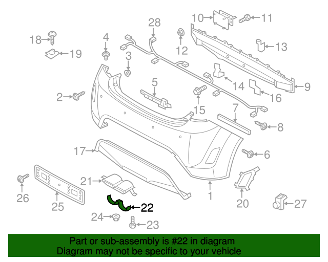 2013-2017 Hyundai Veloster Exhaust Tail Pipe Tip Clamp 86678-2V500 ...