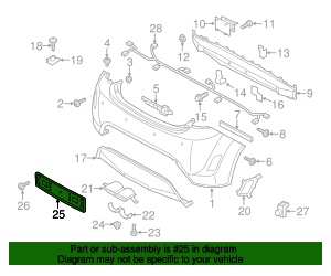 2012-2017 Hyundai Veloster License Plate Frame 86697-2V004 ...